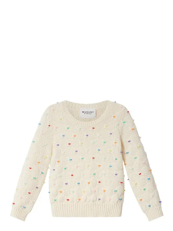 ETOILE Marant Étoile Priyanka Pullover With Bead Embellishments - Ecru-multicolore