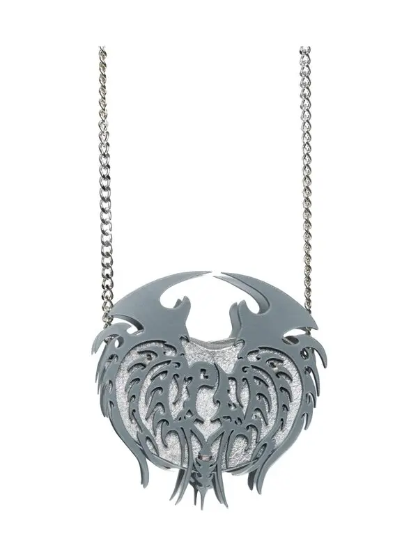 PALOMA LIRA 3-d Printed Acrylic And Leather Handbag With Metal Chain - Silver