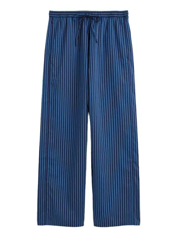 Cos Piped Striped Drawstring Pants - Blue