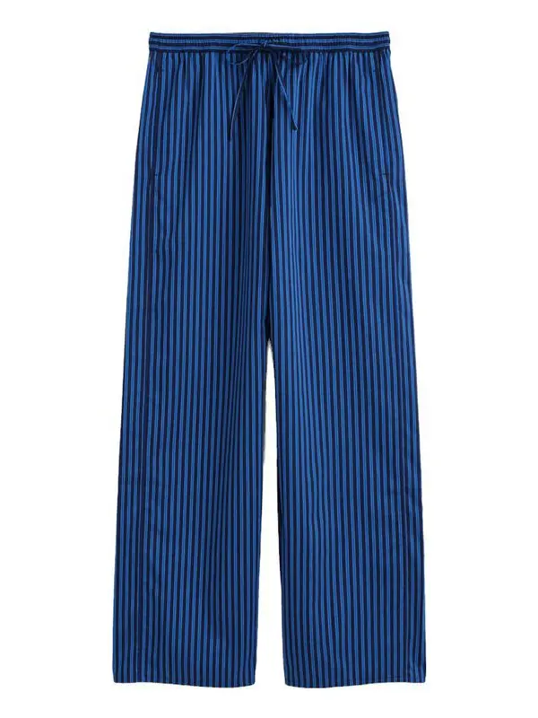 Cos Piped Striped Drawstring Pants - Blue