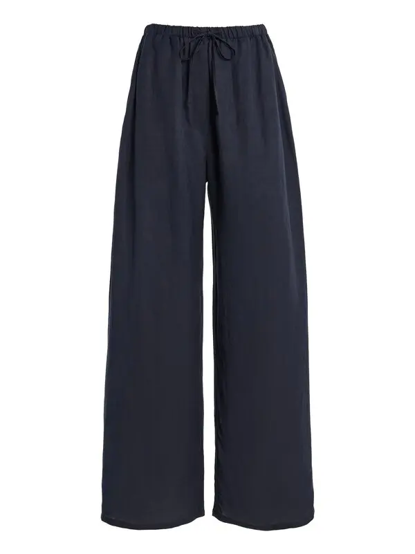 LESET Daniel" Drawstring Pocket Pants - Navy