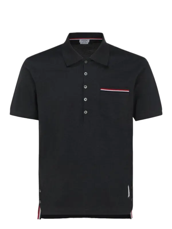 Thom Browne Short Sleeves Polo - Grey