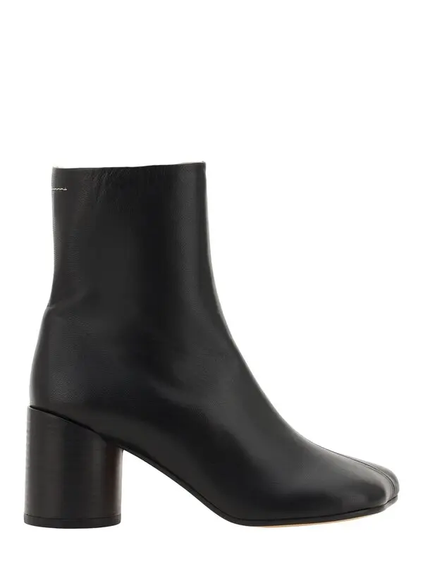 MAISON MARGIELA Heeled Square Toe Ankle Boots - Black
