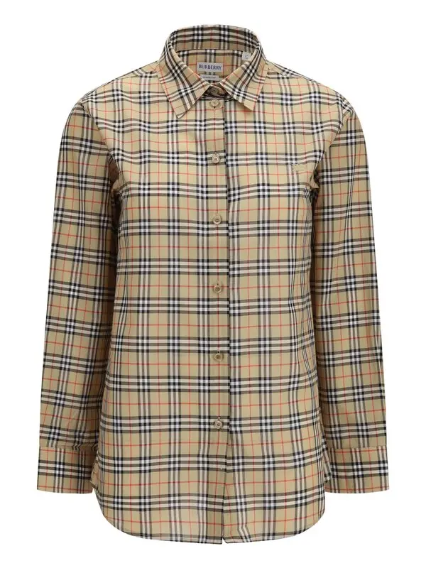Burberry Classic Check Cotton Shirt - Beige
