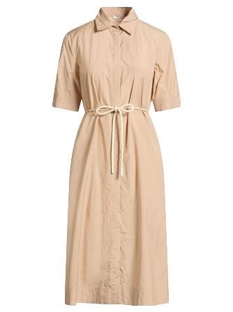 Peserico Midi Shirt Dress With Crystals - Sand