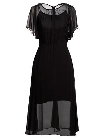 Armani Exchange Midi Dress With Gathered Detail - Black