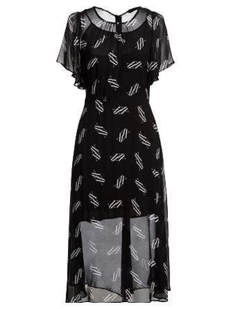 Armani Exchange Midi Dress With Gathered Detail - White