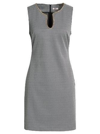 OLTRE Houndstooth Jacquard-knit Mini Dress - Black