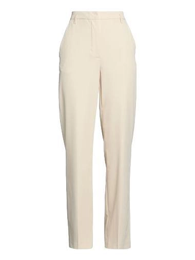 KAOS Ivory Polyester Elastane Straight-leg Pants - White