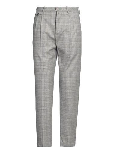 JACOB COHЁN Virgin Wool Blend Tartan Tailored Trousers - Grey