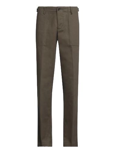 JACOB COHЁN Military Cotton Gabardine Trousers - Green