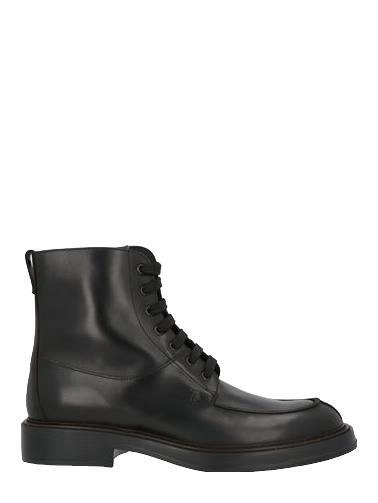 TOD'S Leather Ankle Boots With Kitten Heel - Black