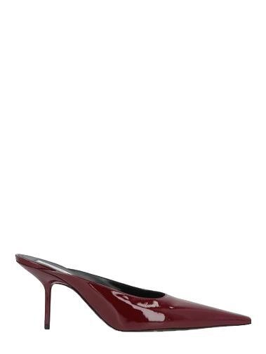 Victoria Beckham Patent Leather Mules - Red