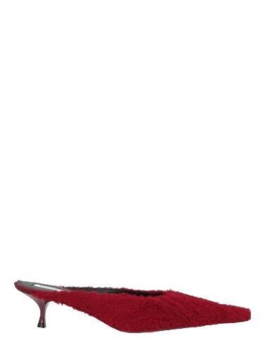 Victoria Beckham Textile Mules - Red