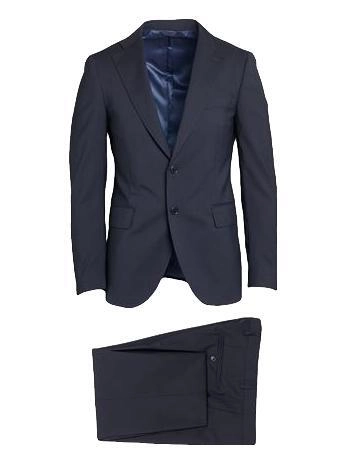 TOMBOLINI Suit Size Wool, Polyester, Elastane - Navy