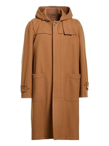 LARDINI Single-breasted Virgin Wool And Polyamide Coat - Beige