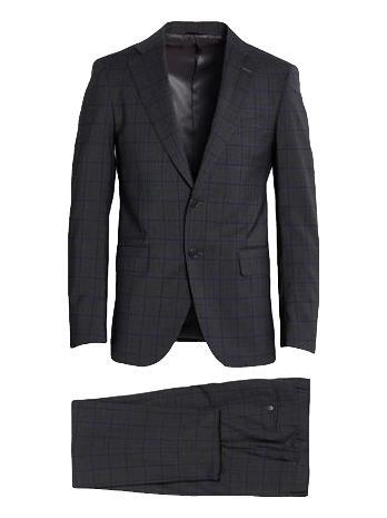 TOMBOLINI Suit Charcoal Size Wool, Elastane - Grey