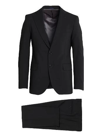 TOMBOLINI Suit Size Polyester, Wool, Elastane - Black