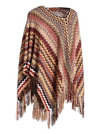Missoni Wool Poncho With Fringe - Yellow