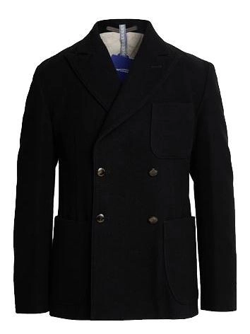 JACOB COHЁN Double-breasted Coat In Wool Blend - Black