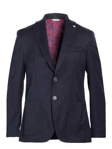 MANUEL RITZ Blazer Size Wool, Elastane - Navy