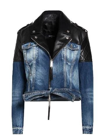 Dsquared2 Denim And Calfskin Trucker Jacket - Blue