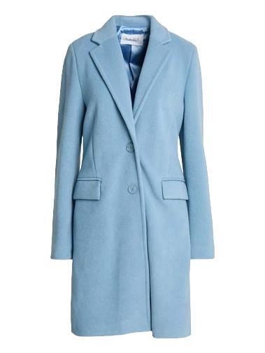 KAOS Single-breasted Felt Coat - Light Blue