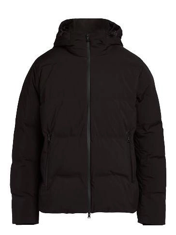 Paul & Shark Hooded Puffer Jacket With Goose Down Padding - Black