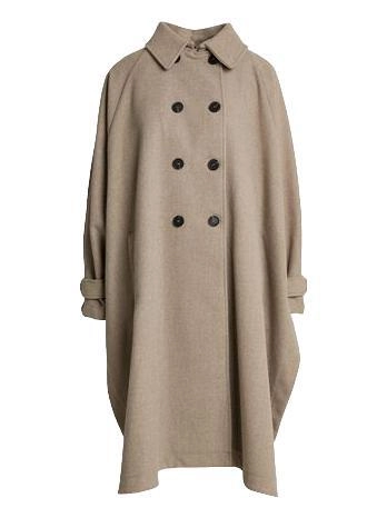 KAOS Double-breasted Coat With Puffed Sleeves - Grey