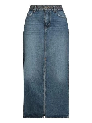Ba&sh Denim Maxi Skirt - Blue
