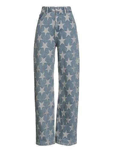 Sandro Embroidered Star Jeans - Blue