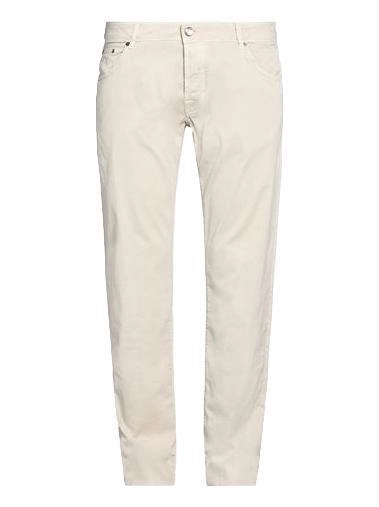 MOORER Cotton Silk Elastane Tapered Leg Pants - Beige
