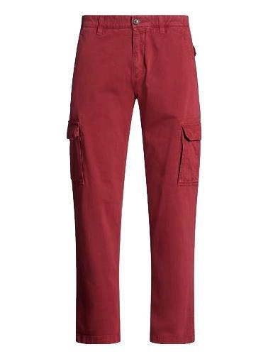 MOORER Cotton, Cashmere, And Elastane Cargo Pants - Red