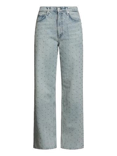 Rag & Bone Embellished Straight-leg Denim Jeans - Blue