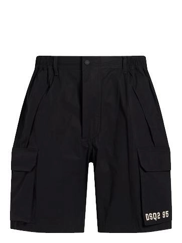 Dsquared2 Cargo Cotton Elastane Shorts - Black