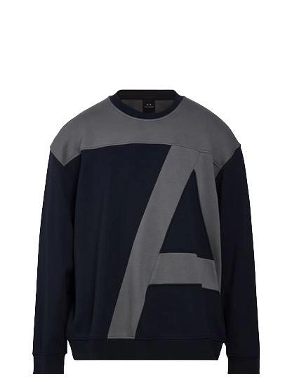 Armani Exchange Cotton Blend Crewneck Sweatshirt - Navy