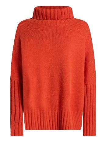 CARLA G. Turtleneck Sweater - Orange