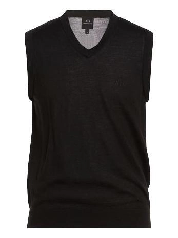 Armani Exchange Sleeveless V-neck Sweater - Black