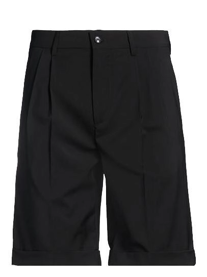 Barena Venezia Virgin Wool High Waisted Formal Shorts - Black