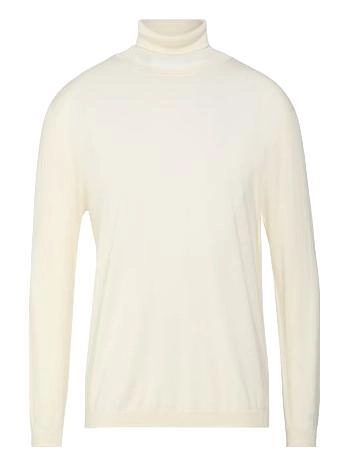 LARDINI Wool, Silk, And Cashmere Turtleneck Sweater - Ivory