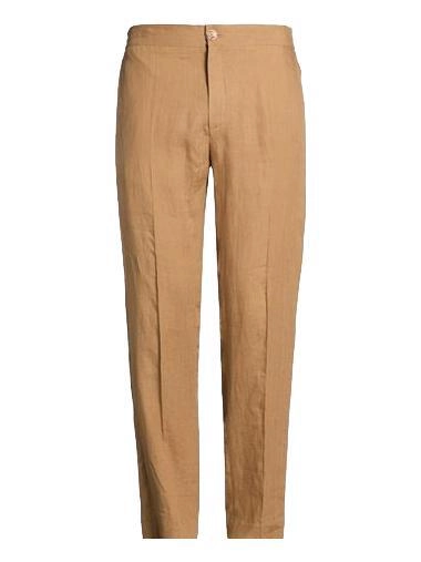 Sandro Camel Linen Tapered Leg Chino Pants - Beige