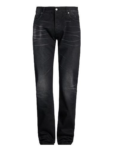 THE BIG WHITE BLUE Cotton Straight-leg Jeans - Black