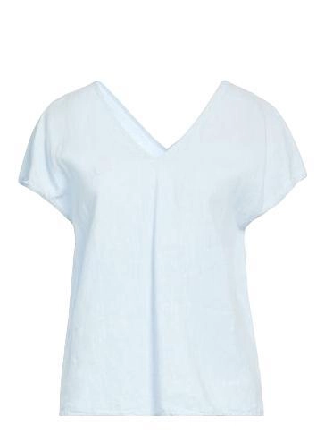 Peserico Sky Linen V-neck Top - Blue