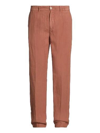 120% Lino Linen Tapered Leg Trousers - Brown