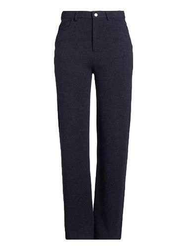 ROBERTO COLLINA Boiled Wool High-waisted Pants - Navy