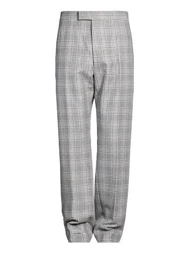 Thom Browne Light Wool Cashmere Plaid Trousers - Grey