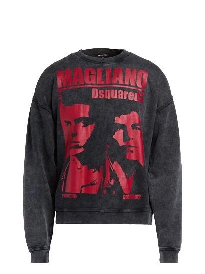 Dsquared2 Cotton Sweatshirt With Graphic Print - Grey