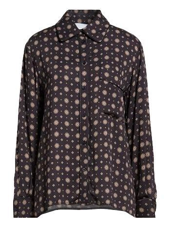 KAOS Shirt With Multicolor Print And Classic Collar - Blue