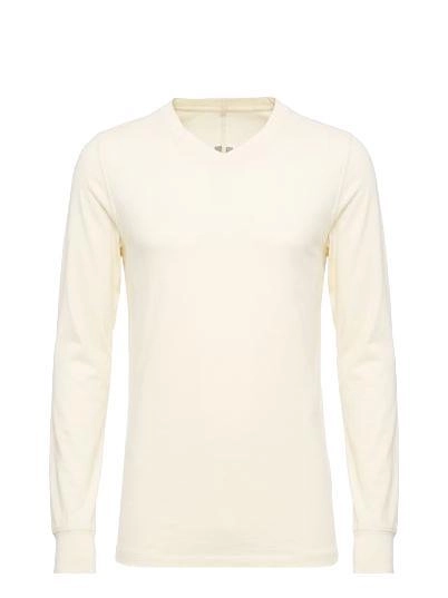 Rick Owens Long Sleeve V-neck T-shirt - White