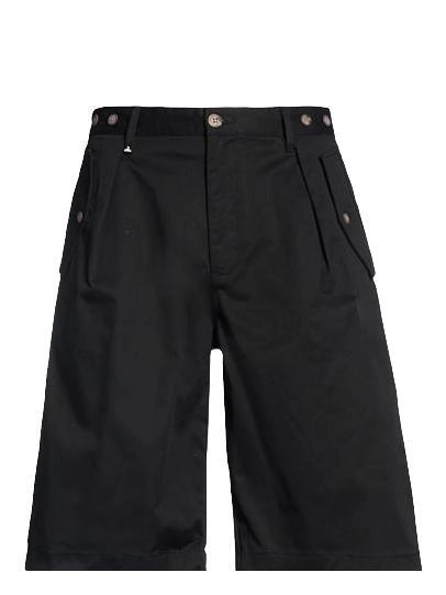BERNA Cotton Elastane High-waisted Shorts - Black